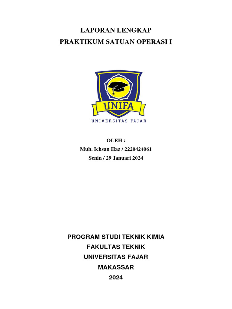 Laporan Lengkap Praktikum Satuan Operasi I - Sedimentasi | PDF | Sains & Matematika