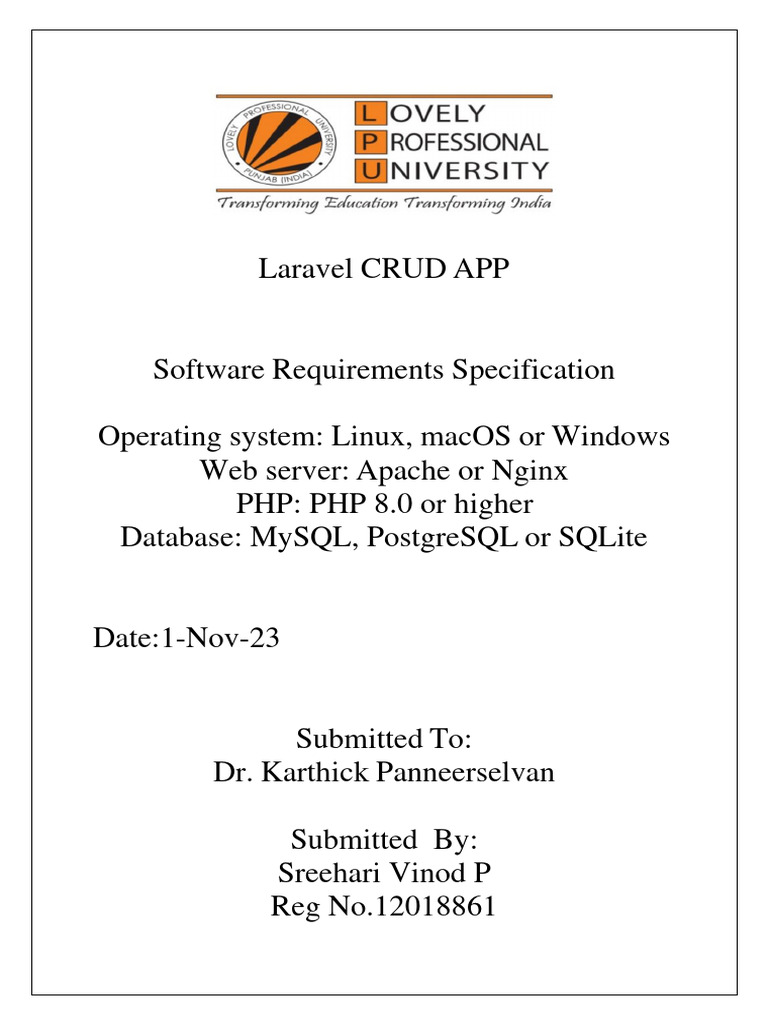 Laravel INT221 Project | Download Free PDF | Web Application | Databases