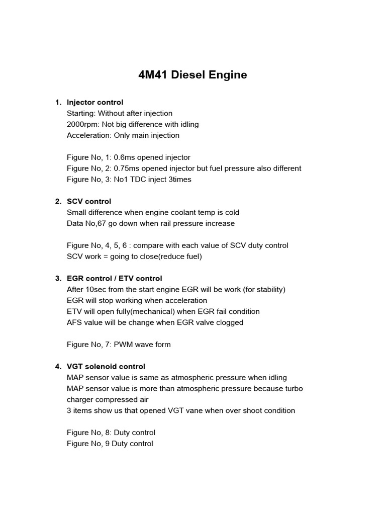 4M41 Diesel Engine | PDF
