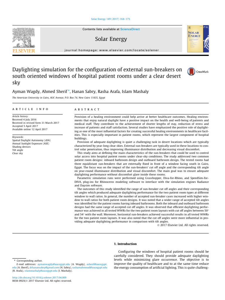 Daylighting Simulation For The Configuration of External Sun-Breakers On South Oriented Windows ...