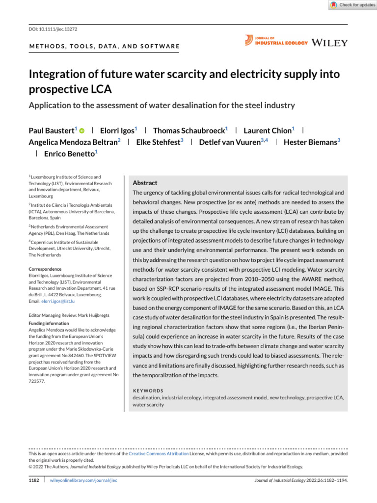 Integration of Future Water Scarcity and Electricity Supply Into ...