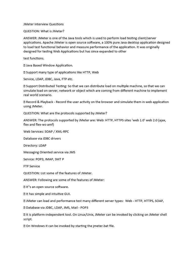Jmeter Interview Questions Pdf Cookie World Wide Web