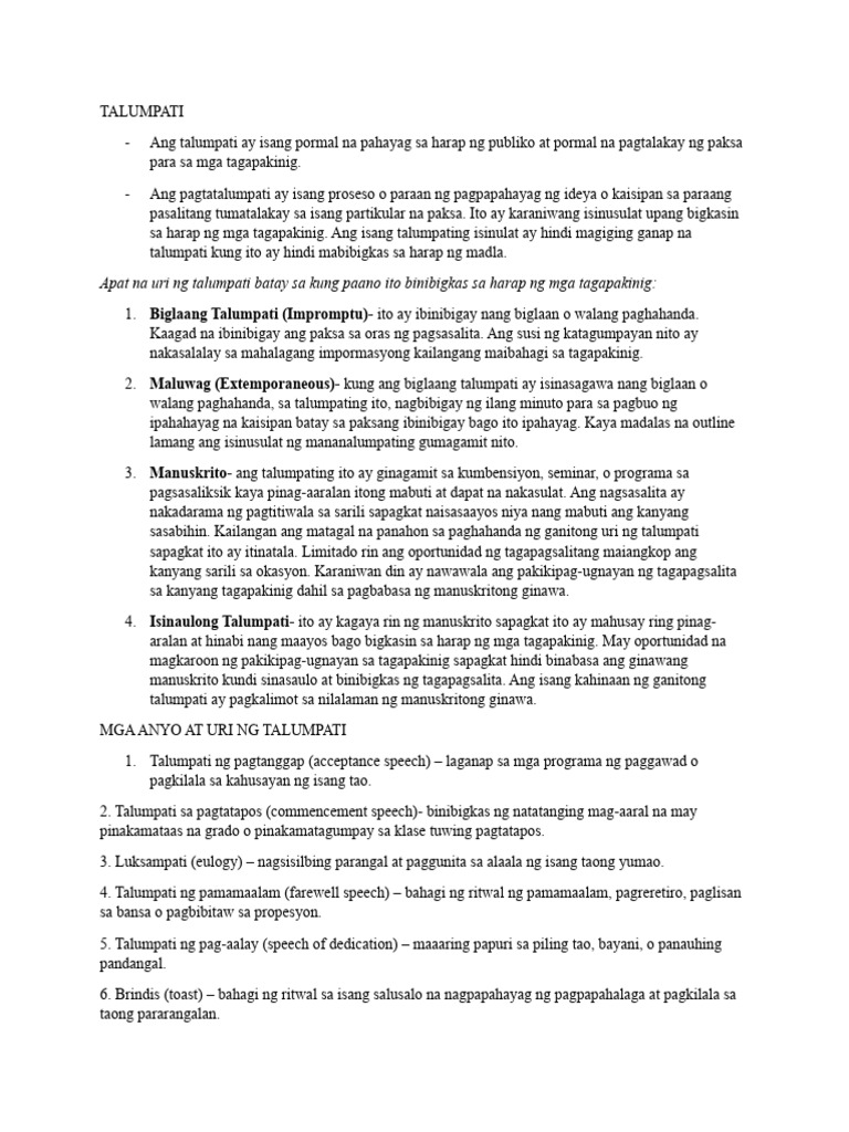 Pagsulat Finals Reviewer | PDF