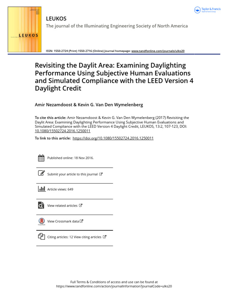 Revisiting the Daylit Area Examining Daylighting Performance Using ...