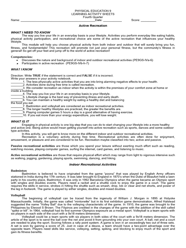 FINAL-4THLAS G9 PE Week 5-6 23-24 | PDF | Compass | Physical Fitness