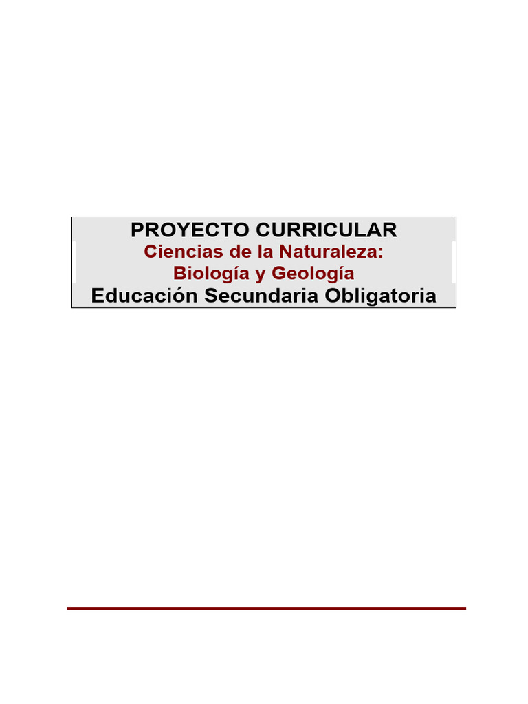 PC CCNN Bio-Geo Eso | PDF | Aprendizaje | Enseñando