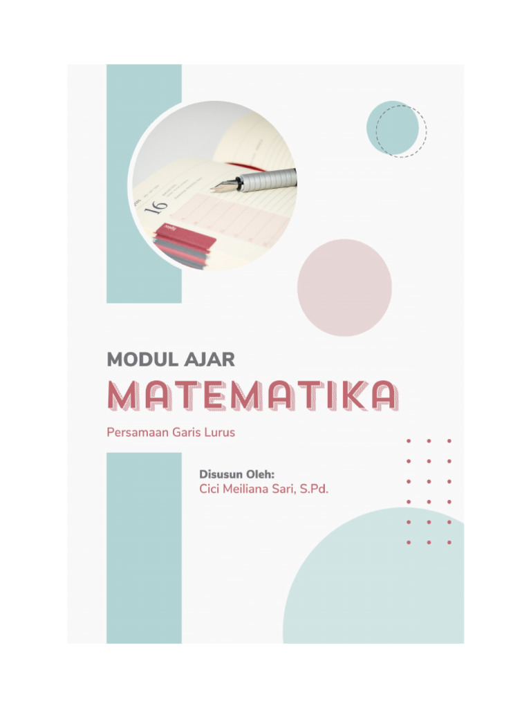 Modul Ajar Persamaan Garis Lurus | PDF