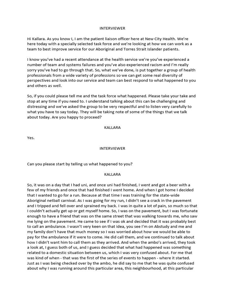 Kallara's Story - Part 1 - Script | PDF