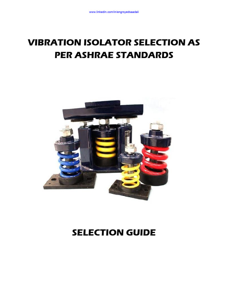 Vibration Isolator Selection Guide | PDF | Pump | Mechanical Engineering