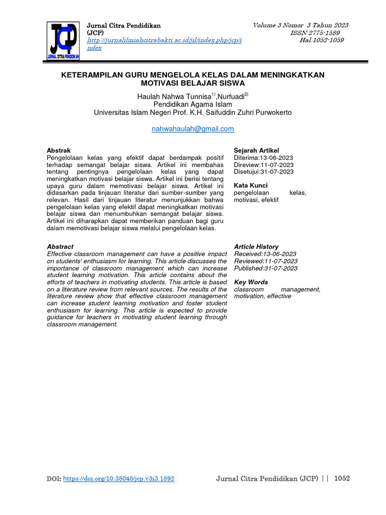 Minsih,+1 +Haulah+Nahwa+Tunnisa, Nurfuadi | PDF | Karier & Perkembangan