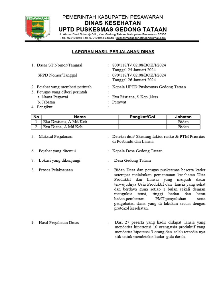 Laporan BOK 2024 PLANSIA | PDF