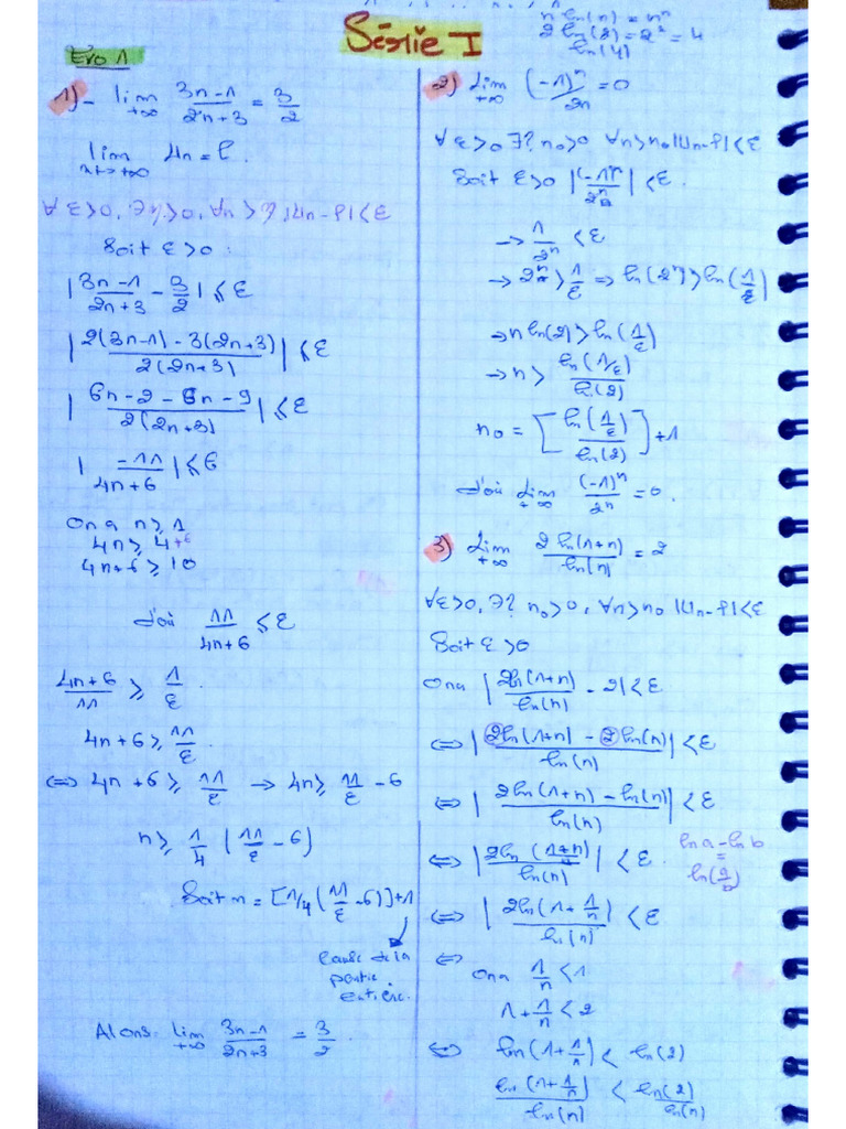 Correction Série 1 Analyse | PDF