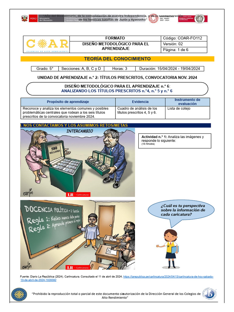 DMpA 6 - TDC - 5to - Unidad 2 | PDF | Conocimiento | Evaluación