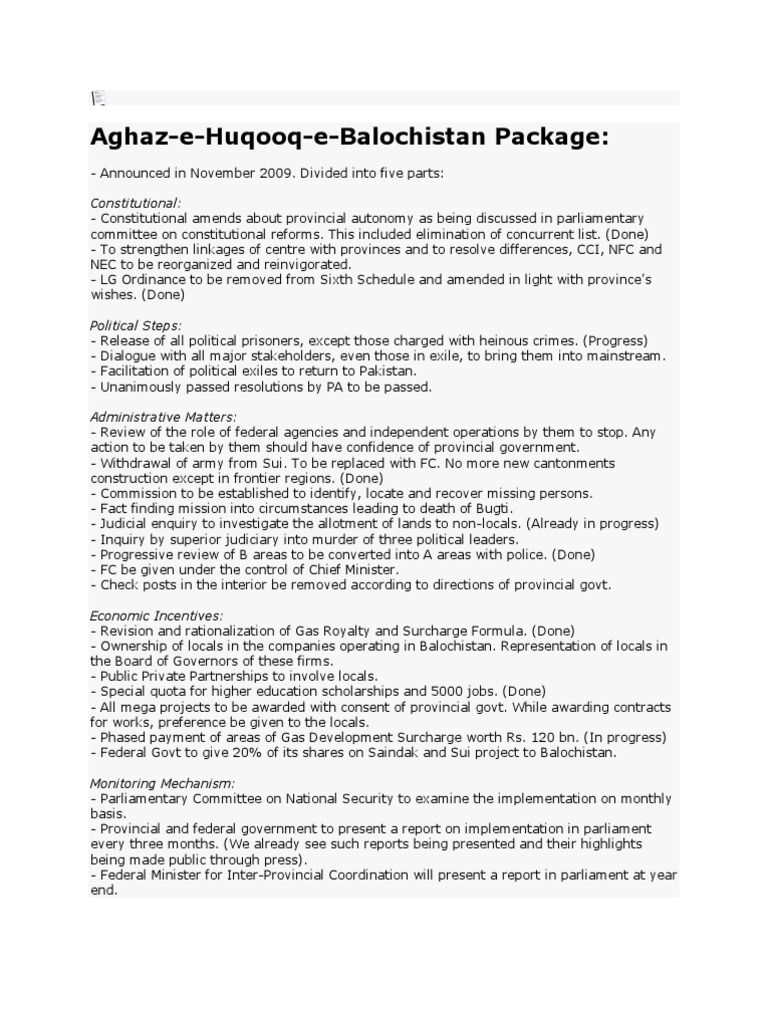 Aghaz e Haqooq Baluchustan | PDF | Justice | Crime & Violence