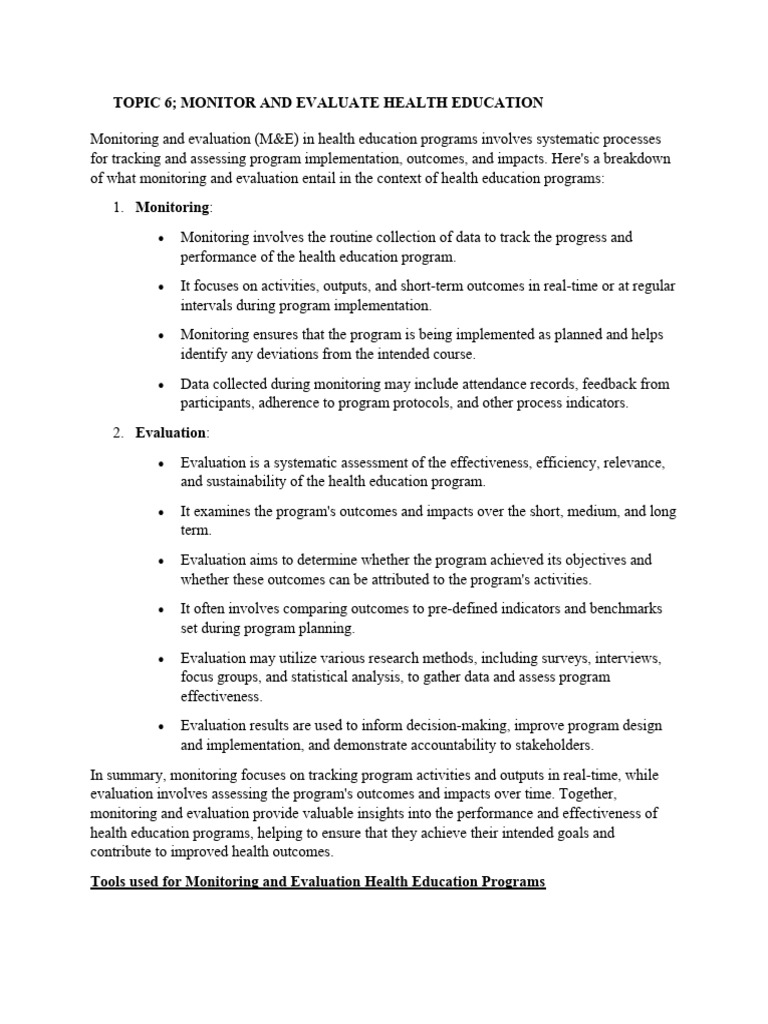 Health Education Lesson 5 | PDF | Evaluation | Focus Group