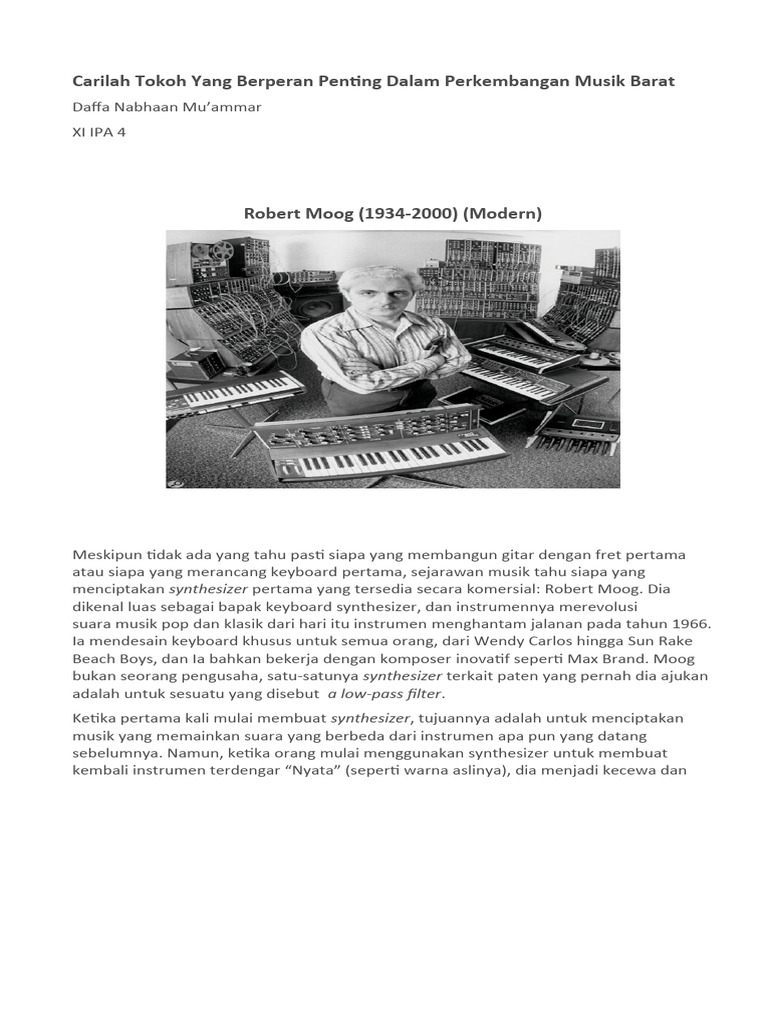 Carilah Tokoh Yang Berperan Penting Dalam Perkembangan Musik Barat | PDF