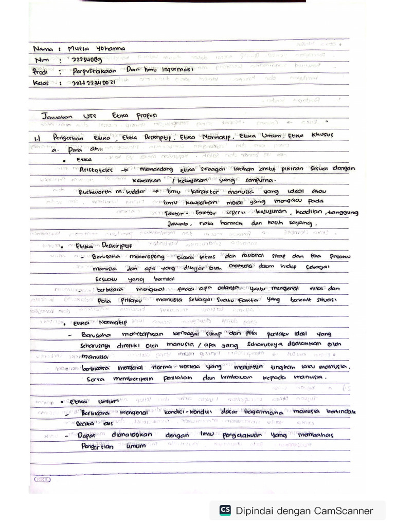 UTS Etika Profesi | PDF