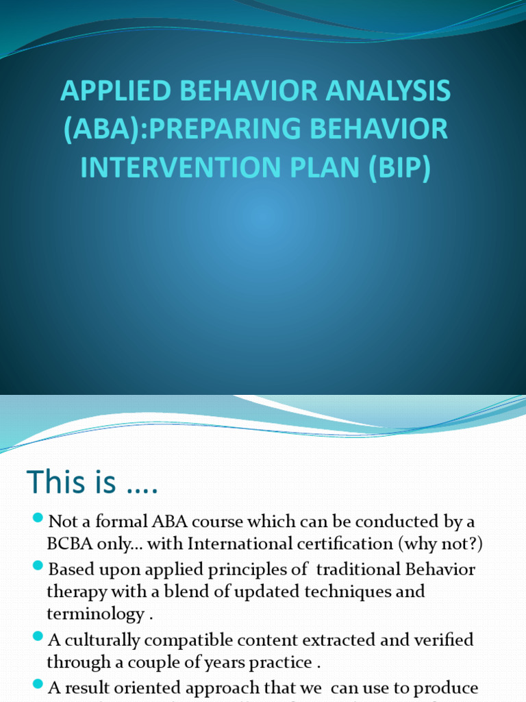 AbA Presentation | PDF | Reinforcement | Behaviorism