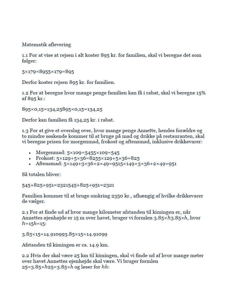 Matematik Aflevering | PDF