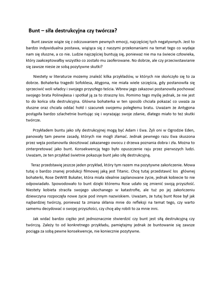 Bunt Rozprawka | PDF