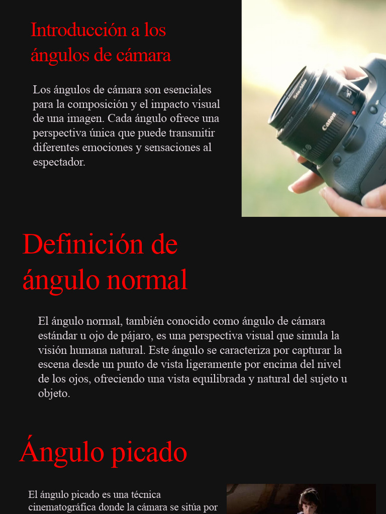 Angulos de Camara | PDF | Perspectiva (Gráfica) | Imagen