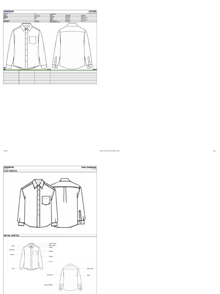 Tech Pack | Download Free PDF | Softlines (Retail) | Fashion