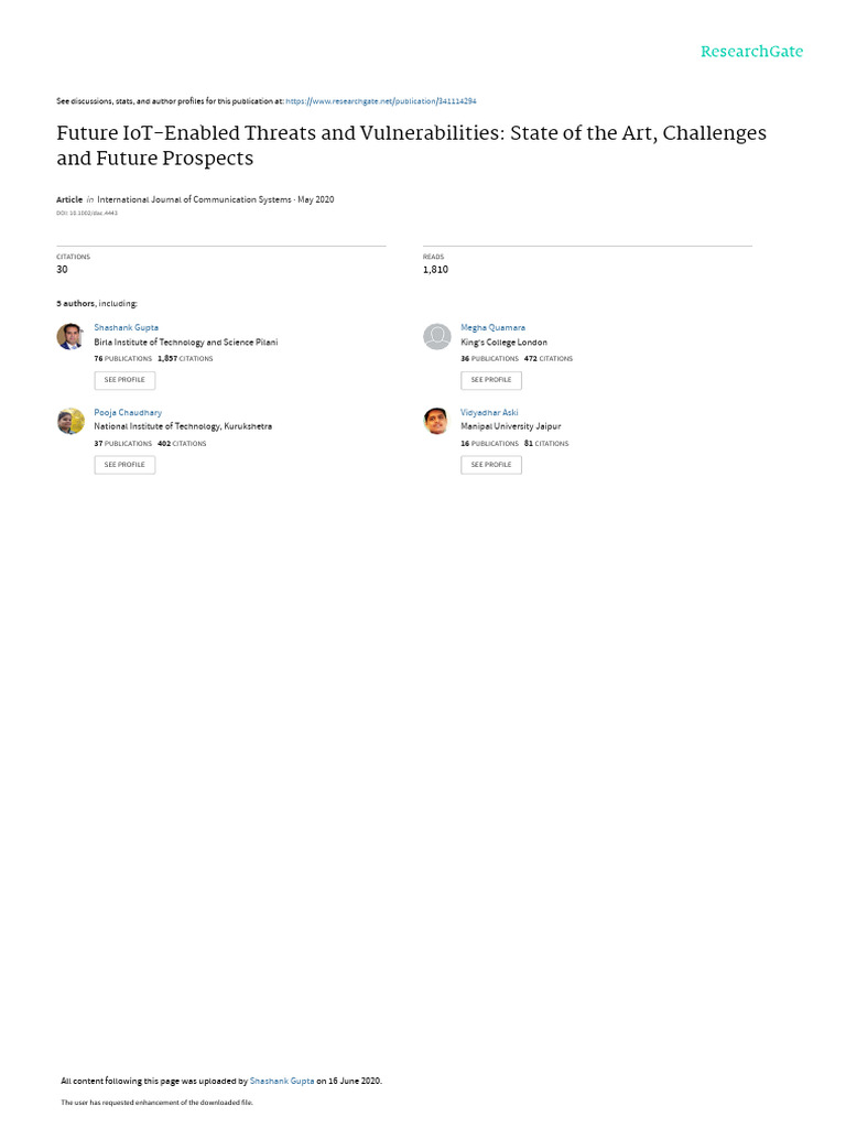 IoT Security Challenges & Solutions | PDF | Internet Of Things | Security