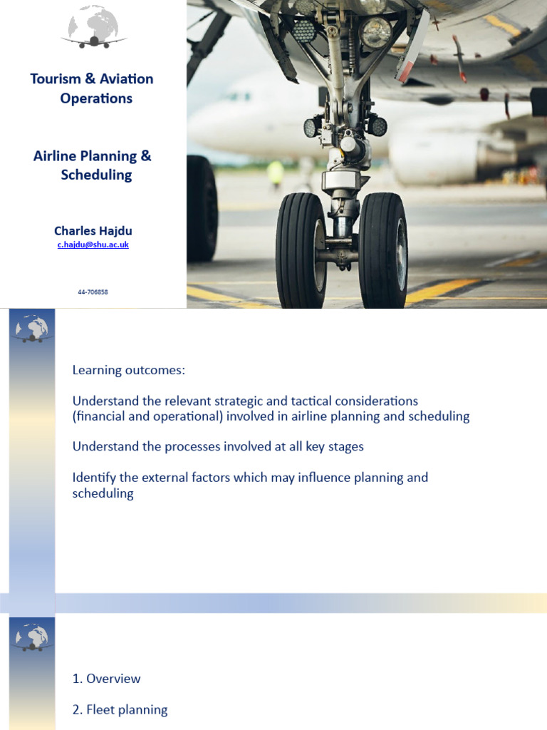 Lecture - Airline Route Planning & Scheduling | PDF | Airlines | Airport