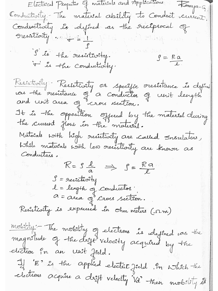 Module 4. Electrical Properties of Materials and Applications | PDF