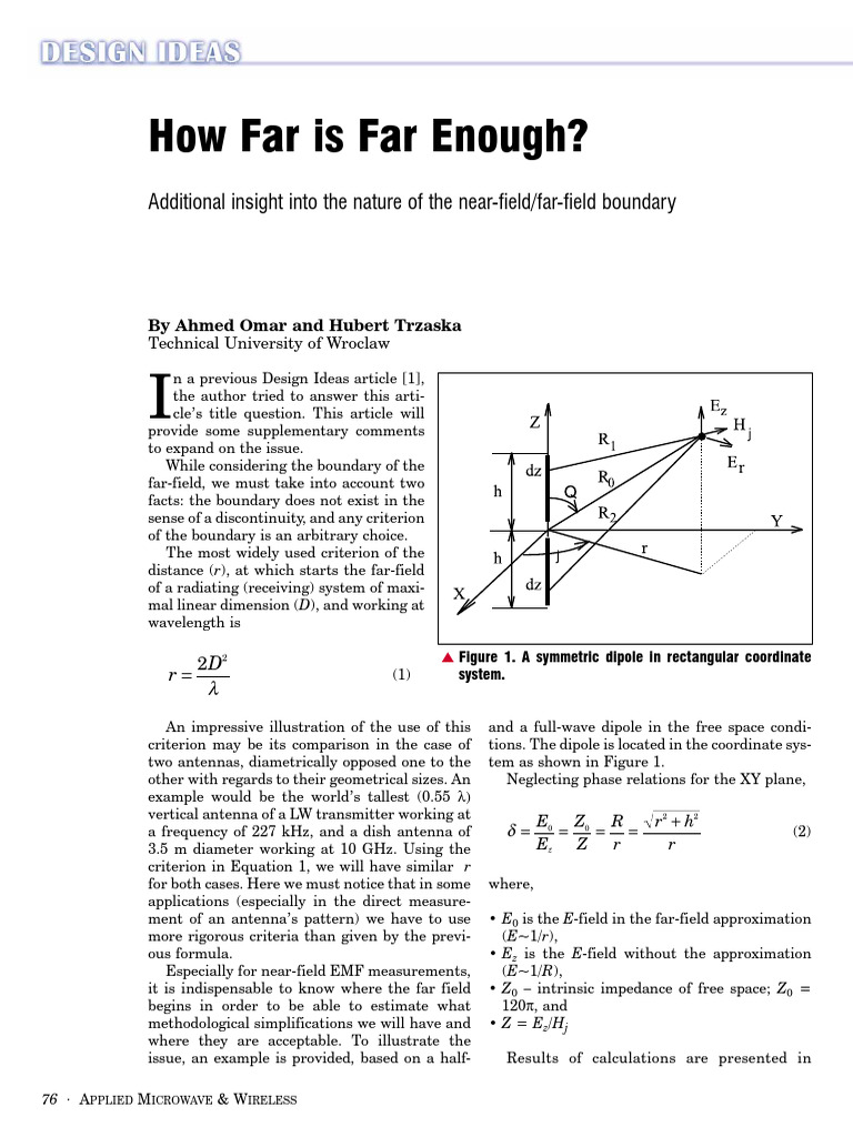 How Far Is Far Enough? | PDF | Physical Phenomena | Electrodynamics