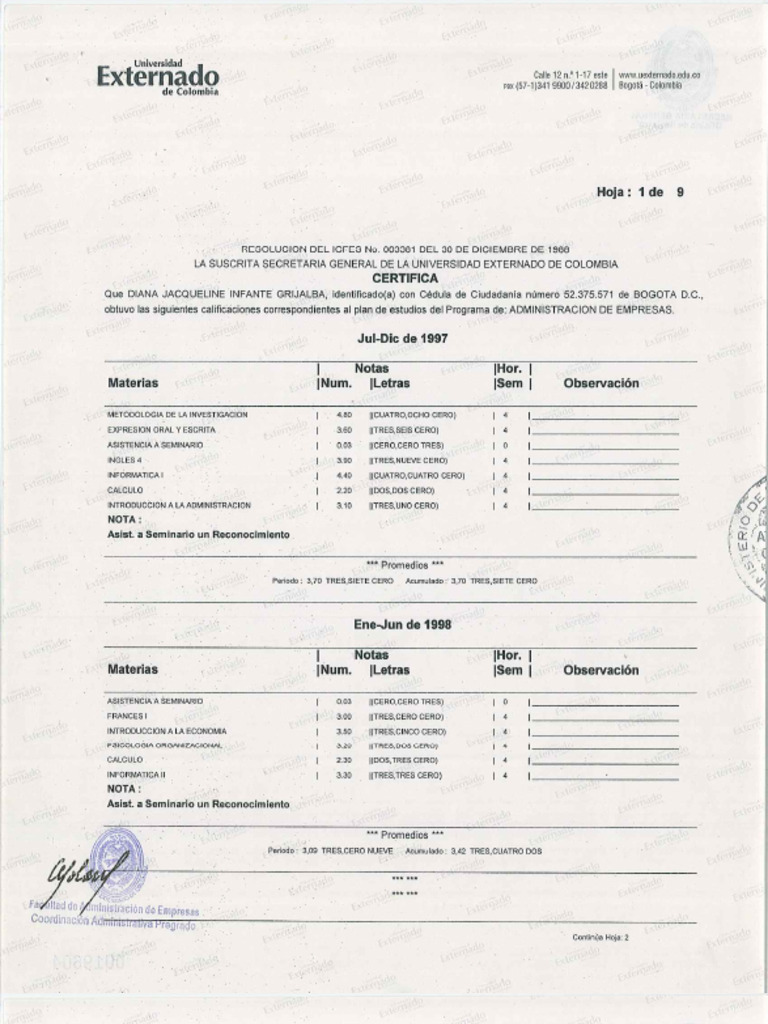 5. Transcripts Bachelor Degree DI | PDF