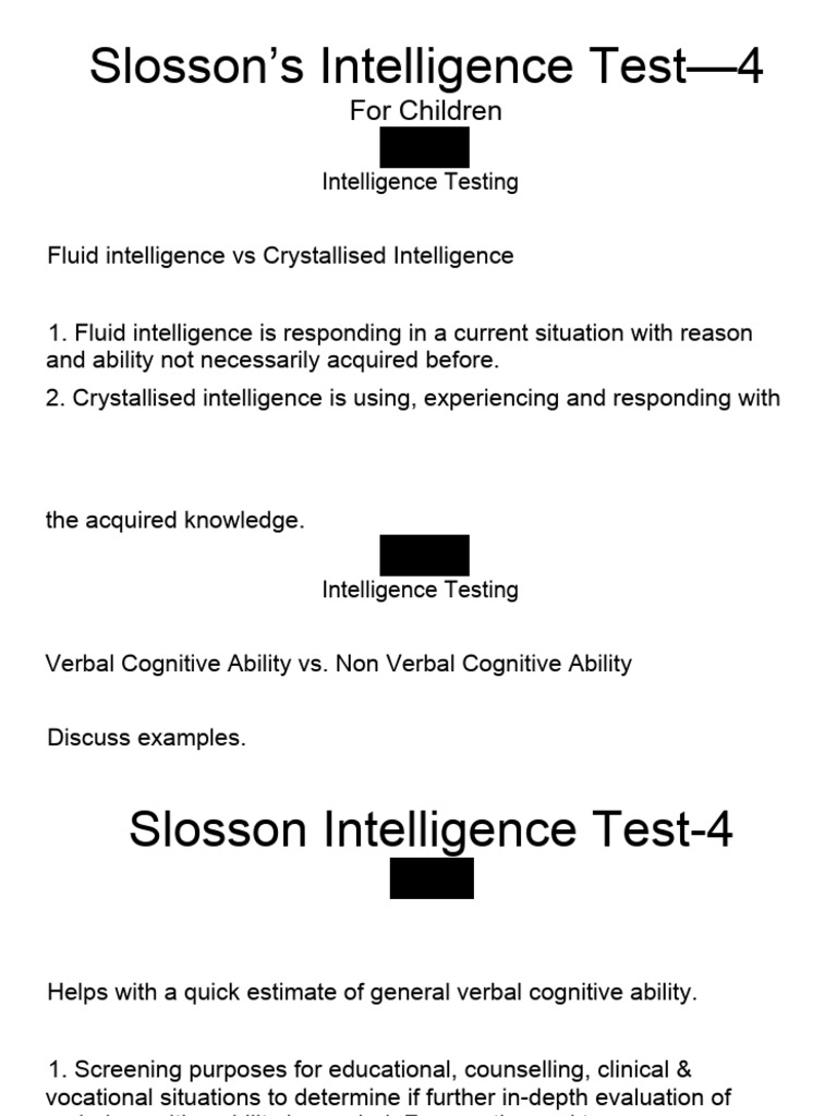 Sit 4 | PDF | Intelligence Quotient | Intelligence