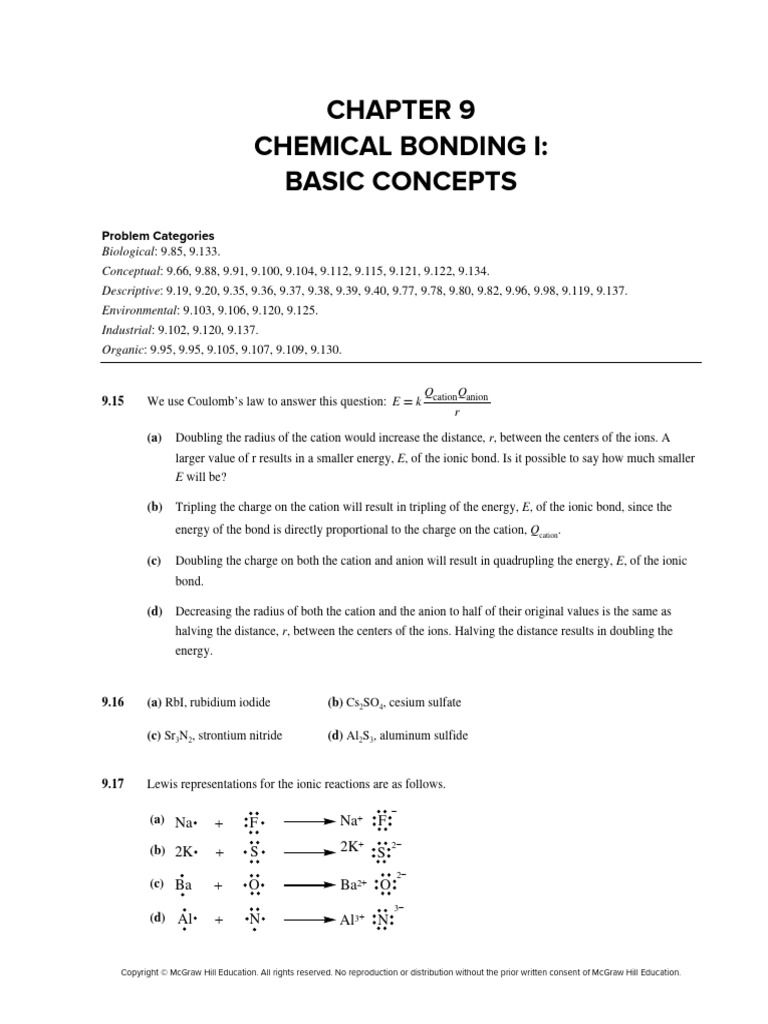 Chapter 09 ISM Chang 14e | PDF | Ionic Bonding | Ion