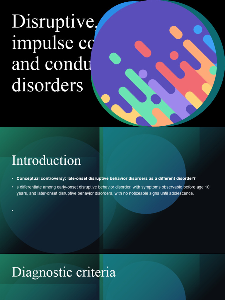 disruptive disorder | PDF | Aggression | Dsm 5