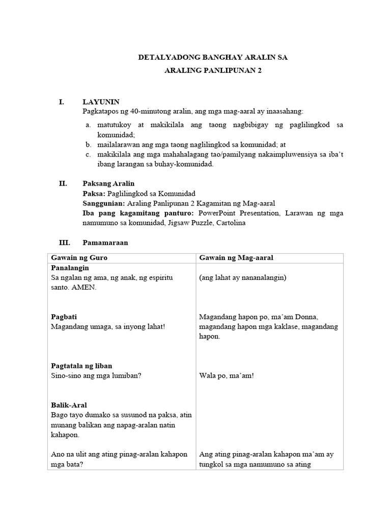 W6 DLP ARAL-PAN 2 Day 4 | PDF