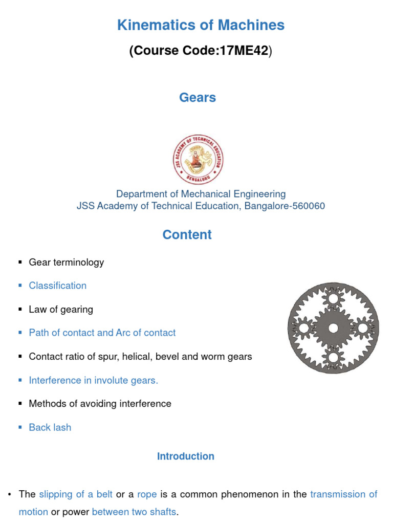 Module4gears 190328033613 | PDF | Gear | Machines