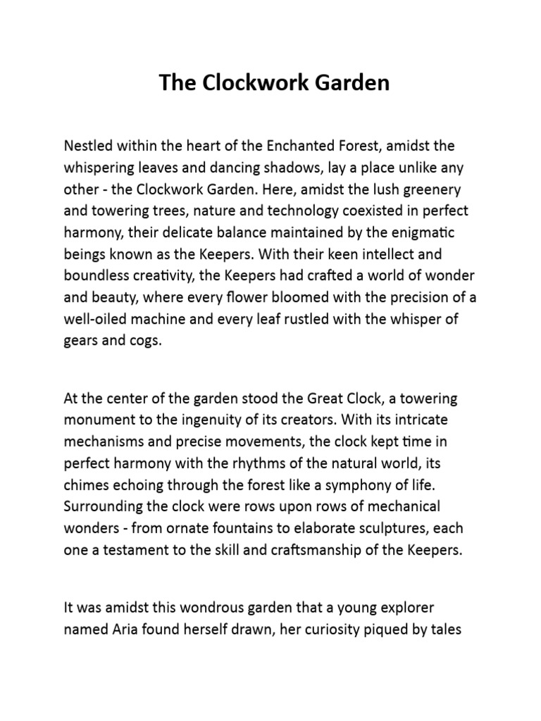 The Clockwork Garden | PDF