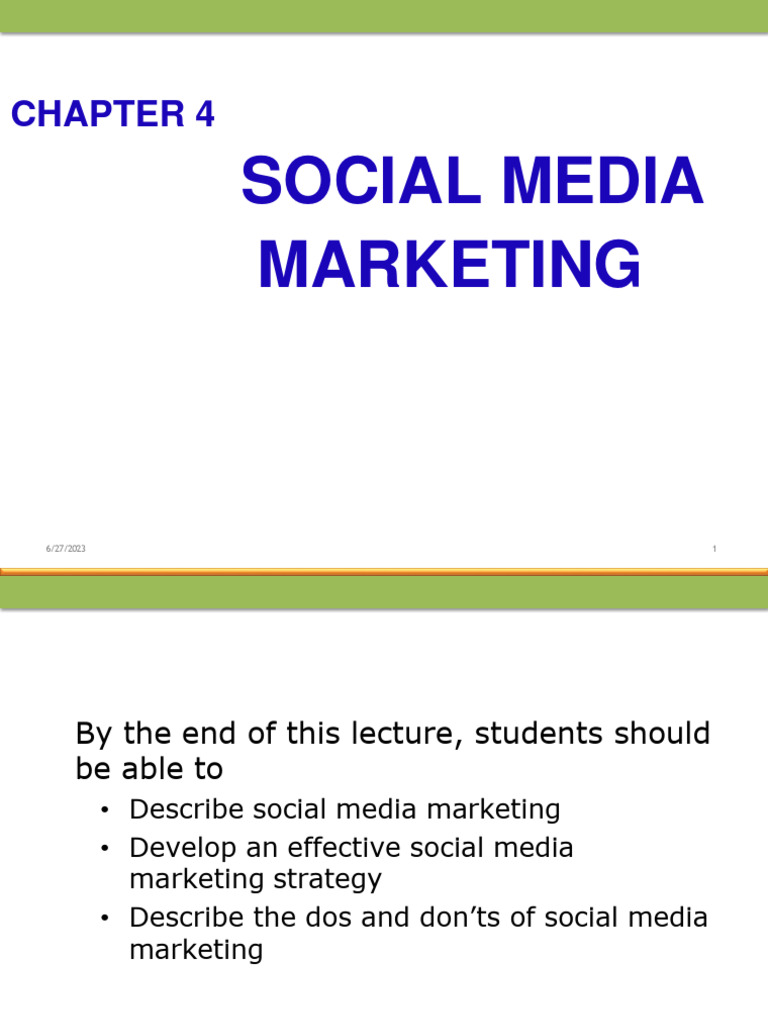 Vyndn Chapter 4 Social Media Marketing | PDF | Social Media | Popular Culture & Media Studies