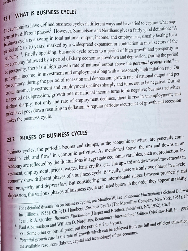 Business Cycle Study Material | PDF