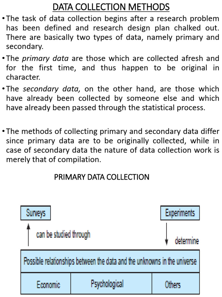 Lecture Five - Data Collection & Data Models | PDF | Economics | Data