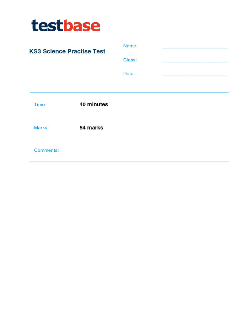Year 7 KS3 Science Practice Test | PDF | Water | Evaporation