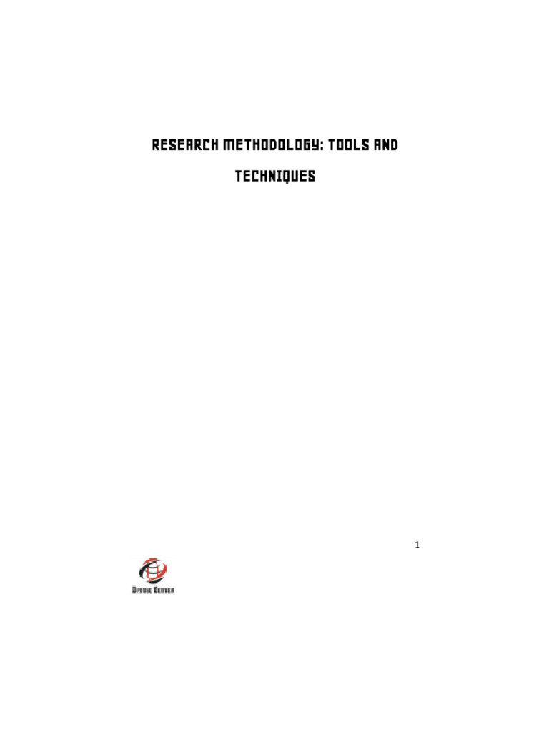 Research Methods Tools and Techniques | PDF | Hypothesis | Statistical ...