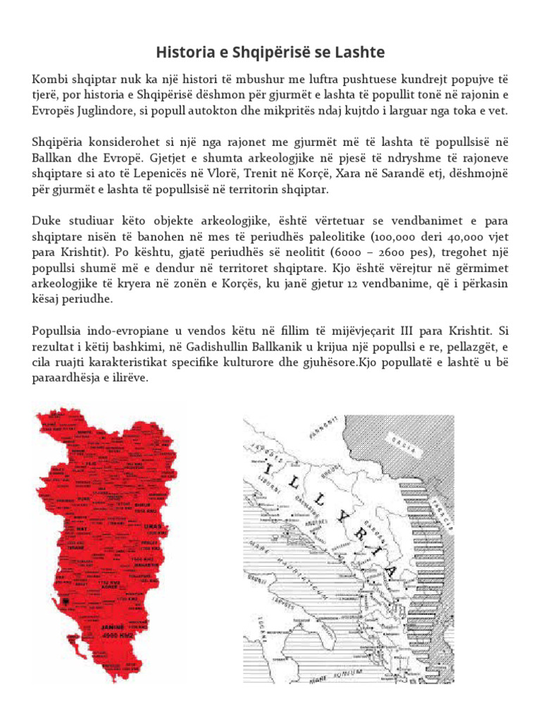 Historia e Shqipërisë se Lashte (1) | PDF