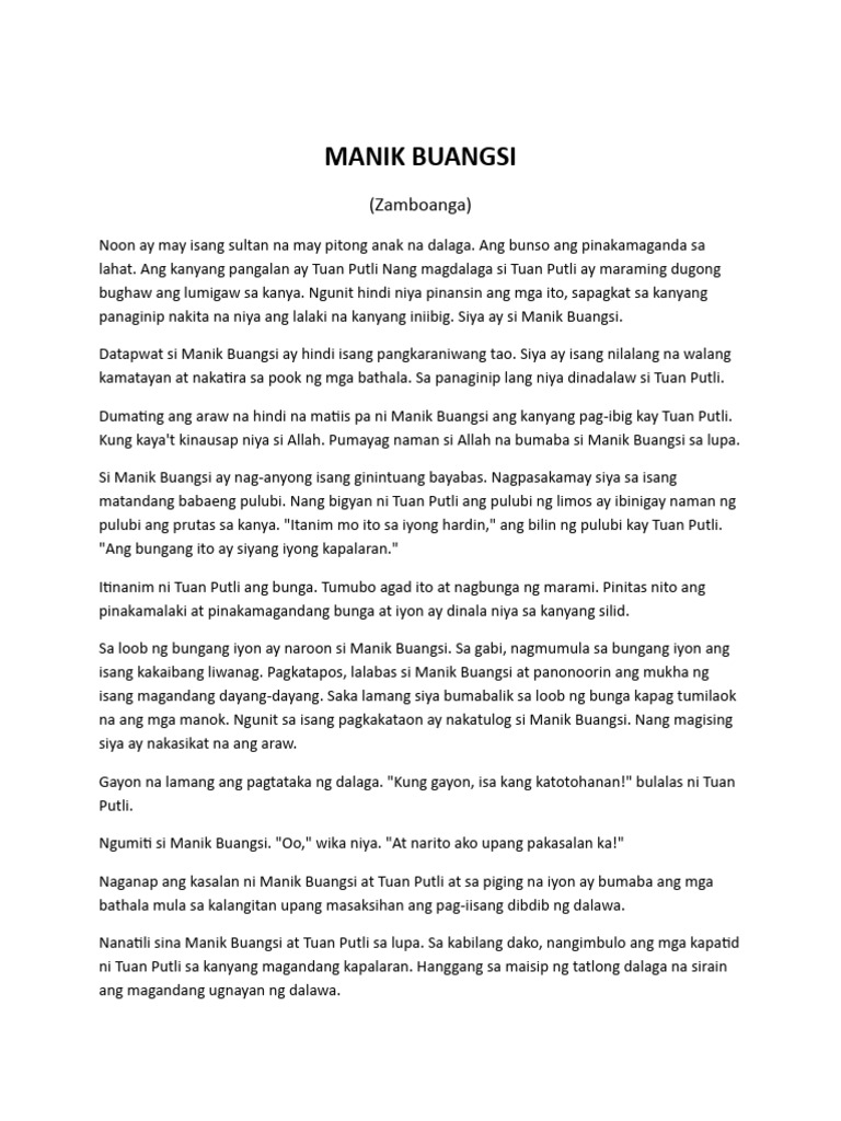 Manik Buangsi | PDF