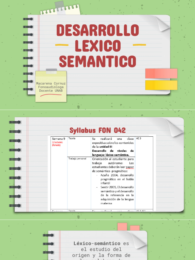 Dllo Léxico - Semántico | PDF | Lingüística | Aprendizaje