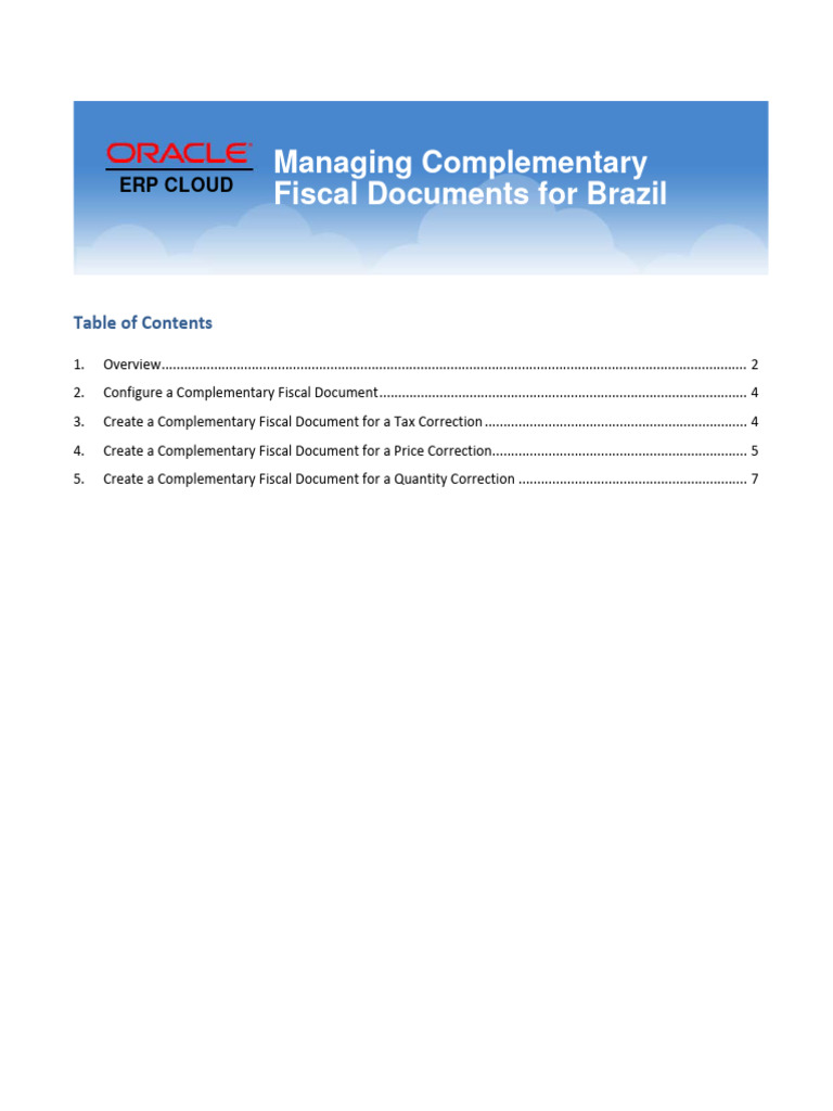 Managing Complementary Fiscal Documents for Brazil | PDF | Invoice ...