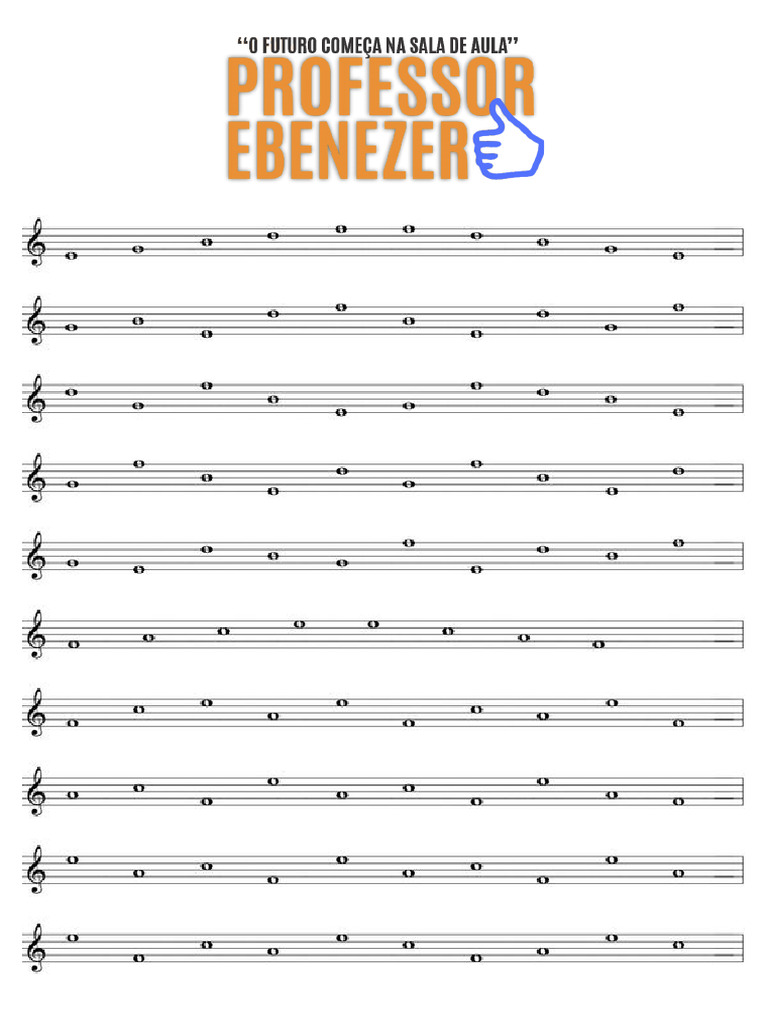 exercício clave de sol | PDF