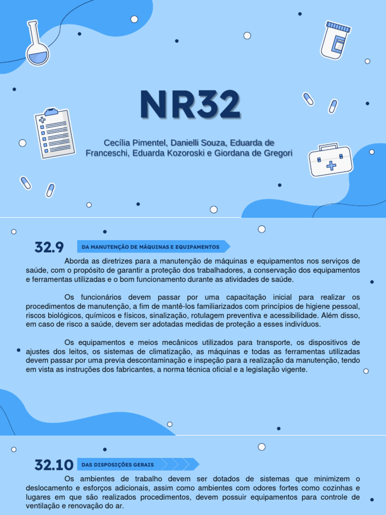 Cuidados Básicos - NR32 | PDF | Risco