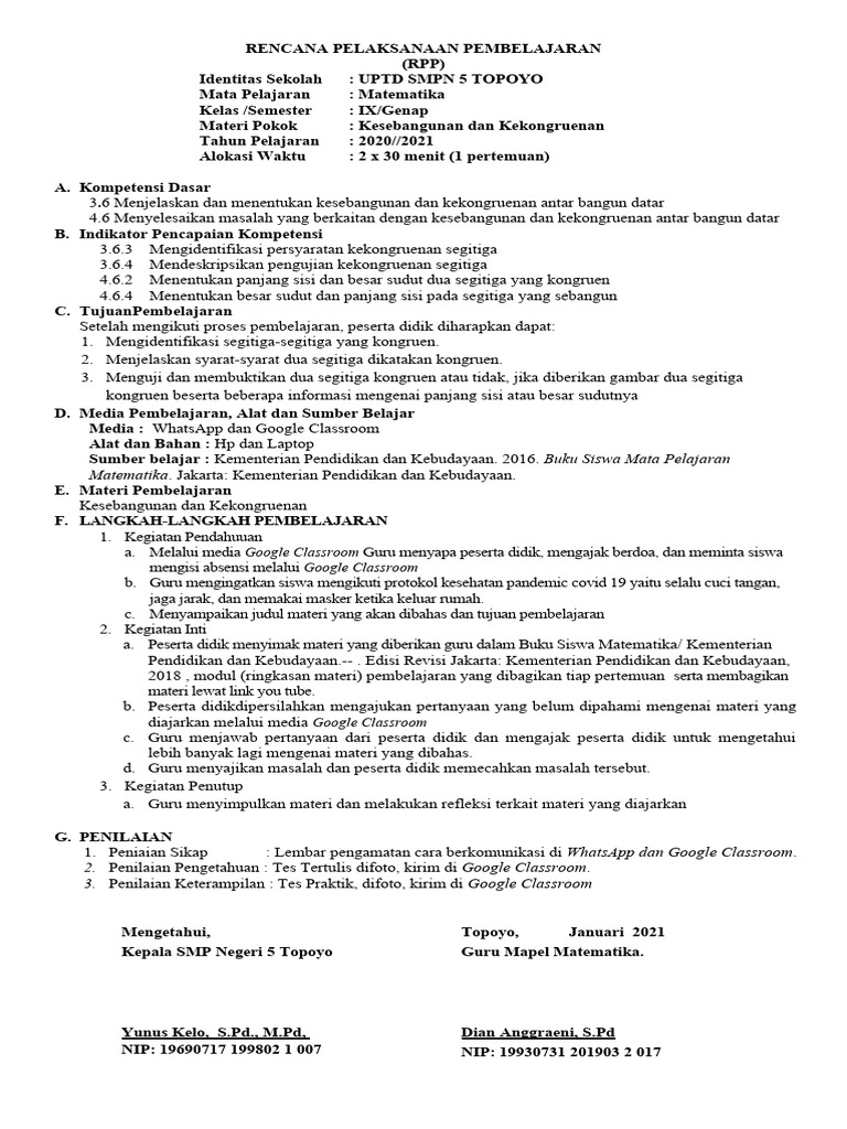 RPP Kesebangunan 2 | PDF | Karier & Perkembangan | Ilmu Sosial