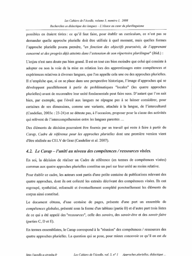 Approches Plurielles Didactiques Du Plurilinguisme P4 | PDF